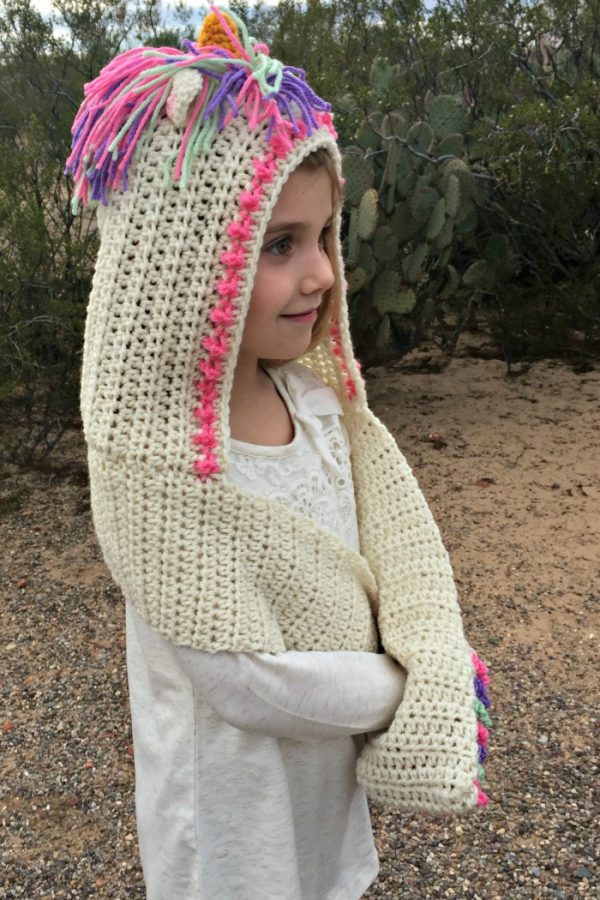 10 Kid’s Hooded Free Crochet Scarf Patterns Perfect for Halloween ...