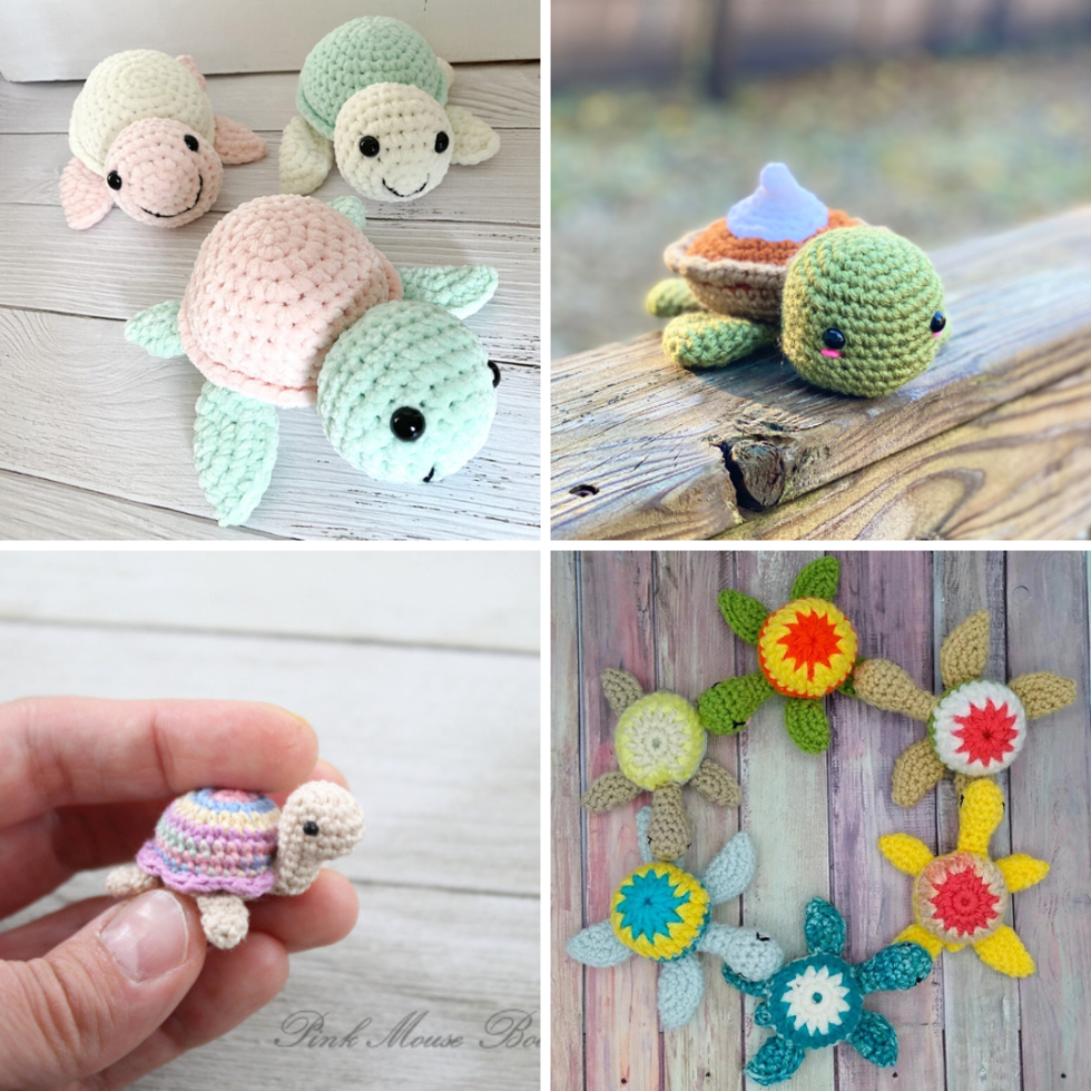 24 Crochet Turtle Patterns • Mermaids & Monkeys