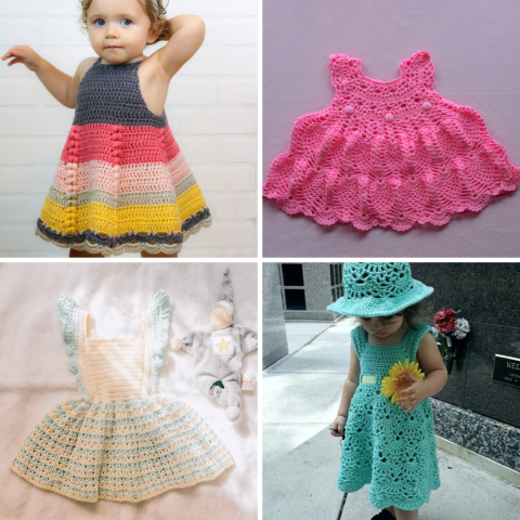 30+ Free Crochet Baby Dress Patterns • Mermaids & Monkeys